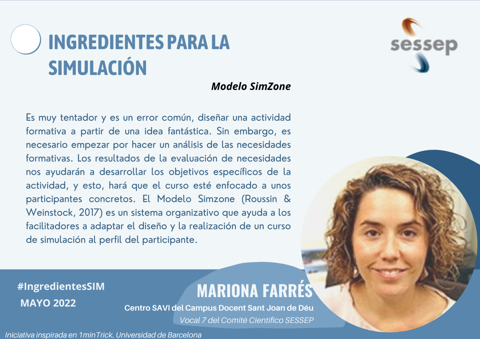 Ingredientes para la simulación Mayo - Modelo SimZone - Sessep